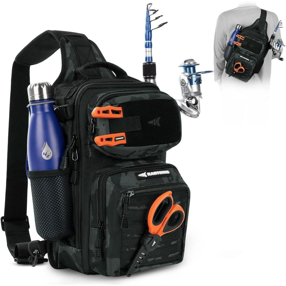 KastKing BlowBak Tactical Sling Tackle Bag-Lightweight Fishing Backpack ...