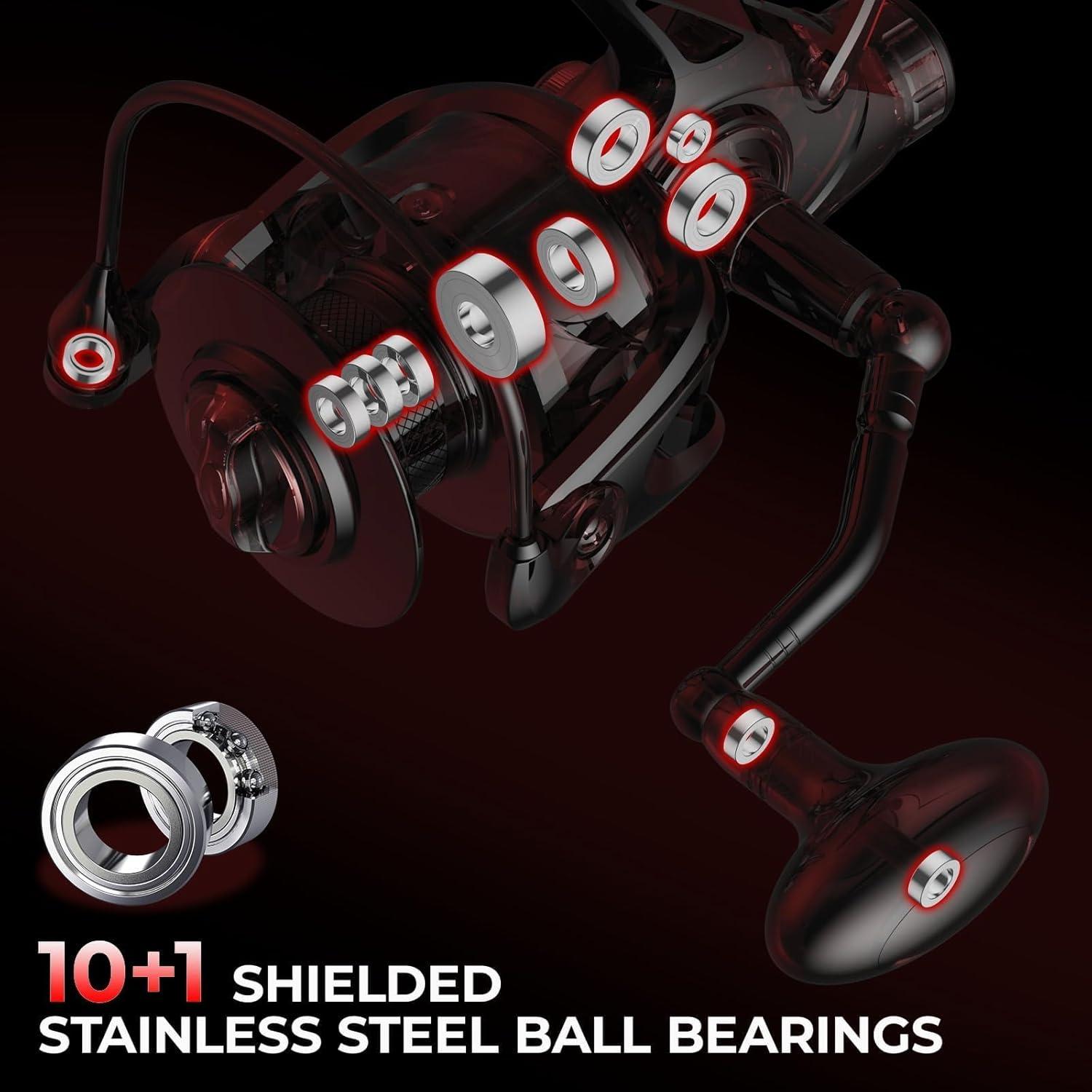 KastKing Sharky Baitfeeder III Spinning Reel 10+1 Shielded Stainless ...